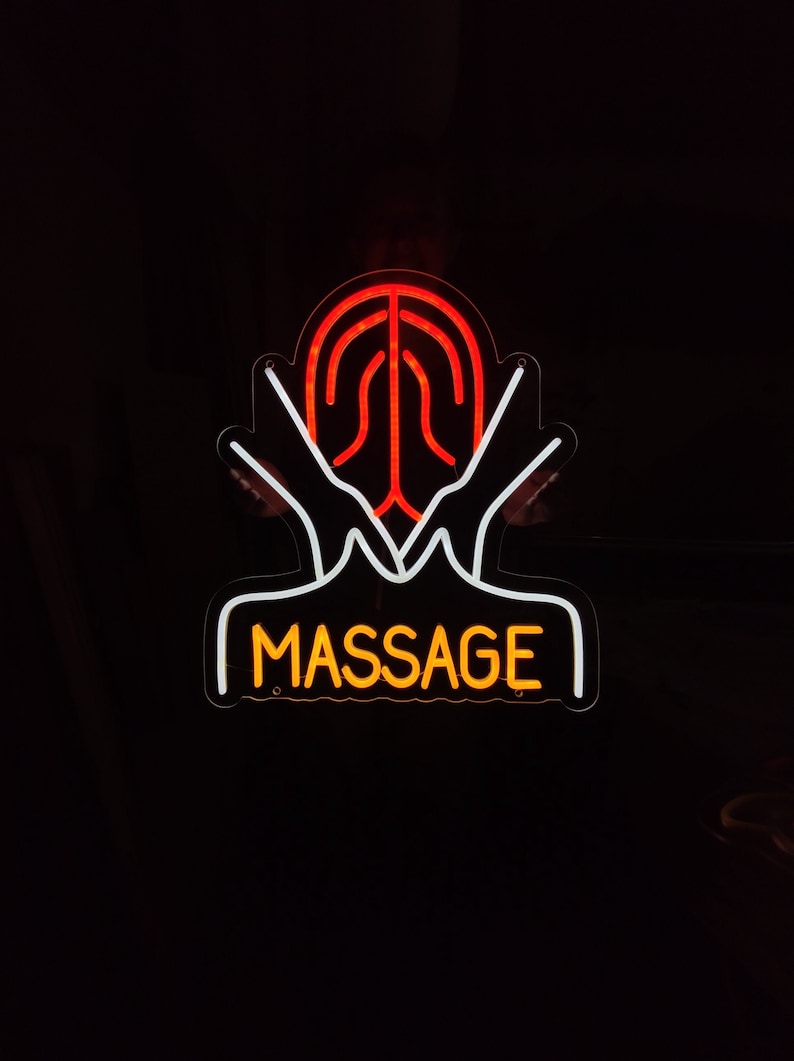 Body Massage Neon Sign Spa Salon Led Light Custom Wall Decor - Etsy