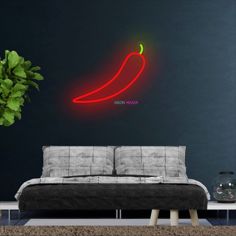 Pepper Neon Sign Chile Pepper Led Light for Kitchen Custom - Etsy
