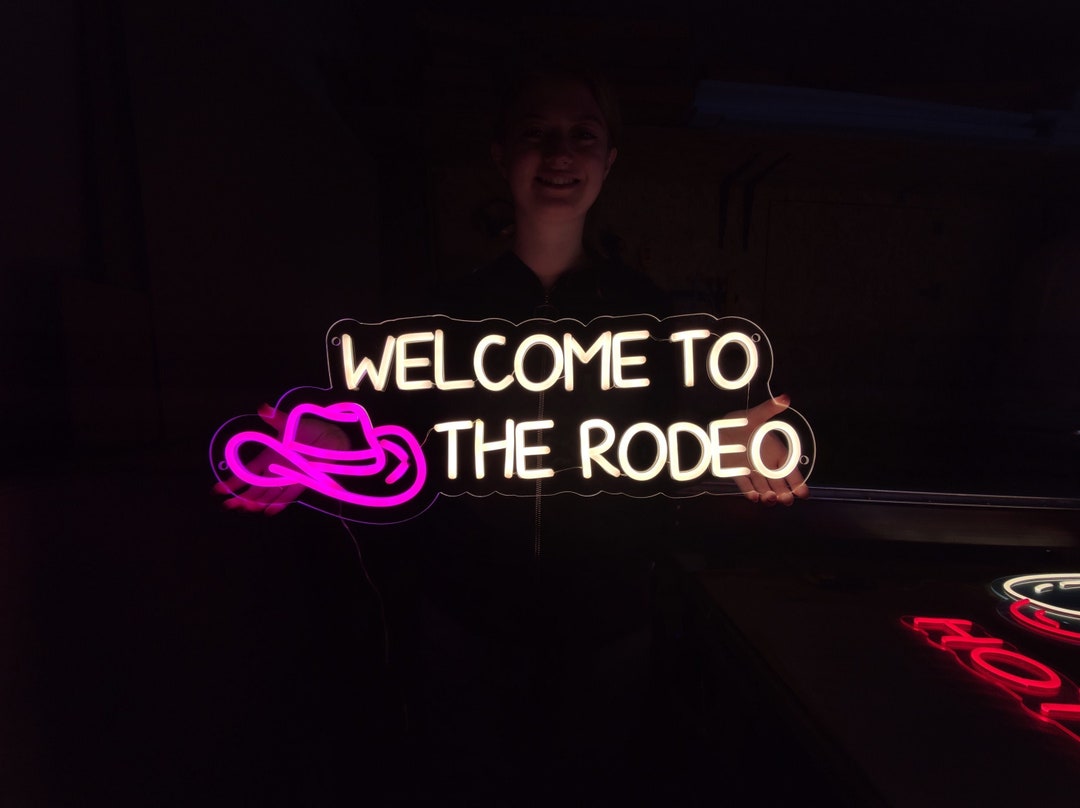 Welcome to the Rodeo Neon Sign, Rodeo Led Sign, Western Decor Neon ...