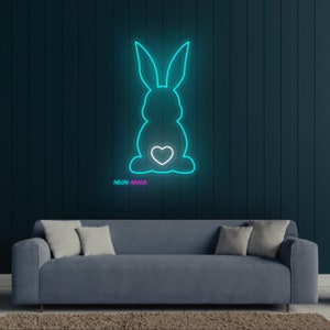 Bunny Neon Sign, Rabbit Neon Light, Easter Bunny Led Light, Custom ...