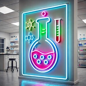 Science Laboratory Neon Sign. Medical Lab LED Decor. Reagent, Science ...