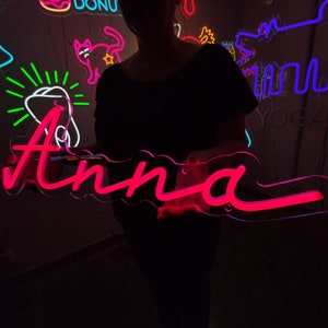 Anna Name Neon Sign, Anna Led Neon Sign, Custom Name Neon Sign, Kids ...