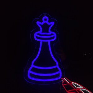 Chess Queen Neon Sign, Chess Club Led Light Sign, Custom Chess Pieces ...