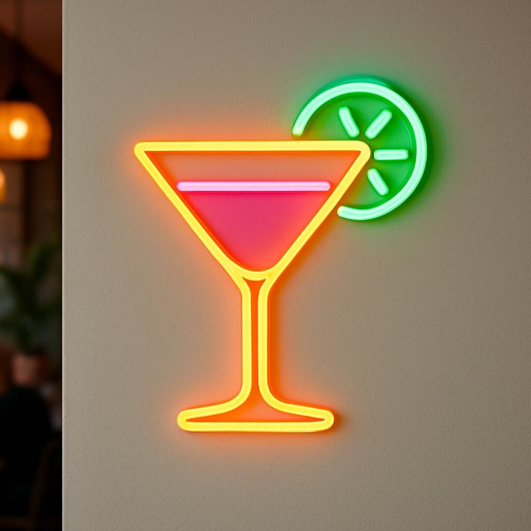 Cocktail Neon Sign. Nightclubs Light. Bar Led Sign. Bartender Gift Idea ...