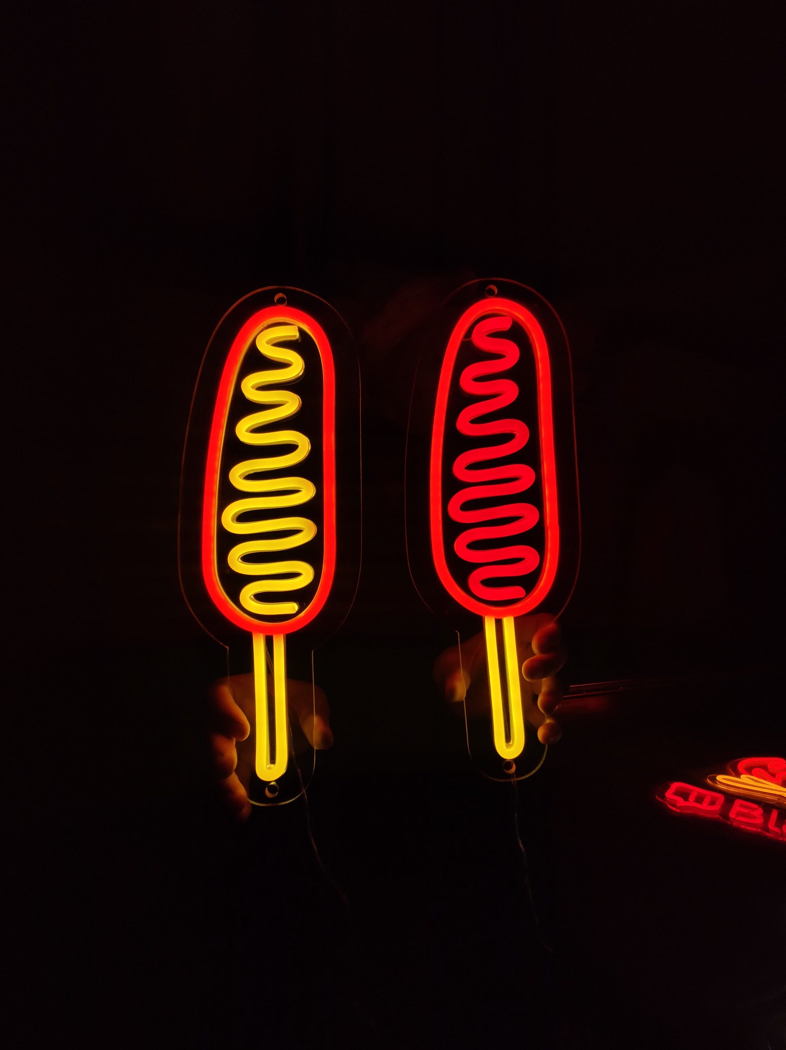 Corn Dog Neon Sign, Fast Food Led Light, Food Neon Light for Bar, Corn ...