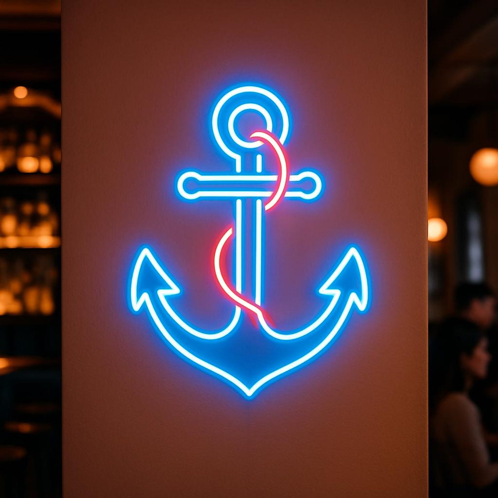 Anchor Neon Sign: the Perfect Sign for Ocean Lovers. Ahoy Led Neon Sign ...