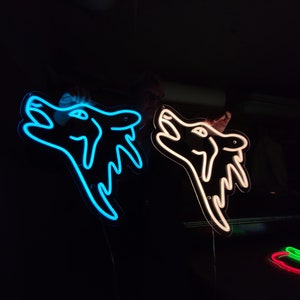 Wolf Neon Sign, Wolf Head Lights, Wild Animal Led Sign, Howling Wolf ...