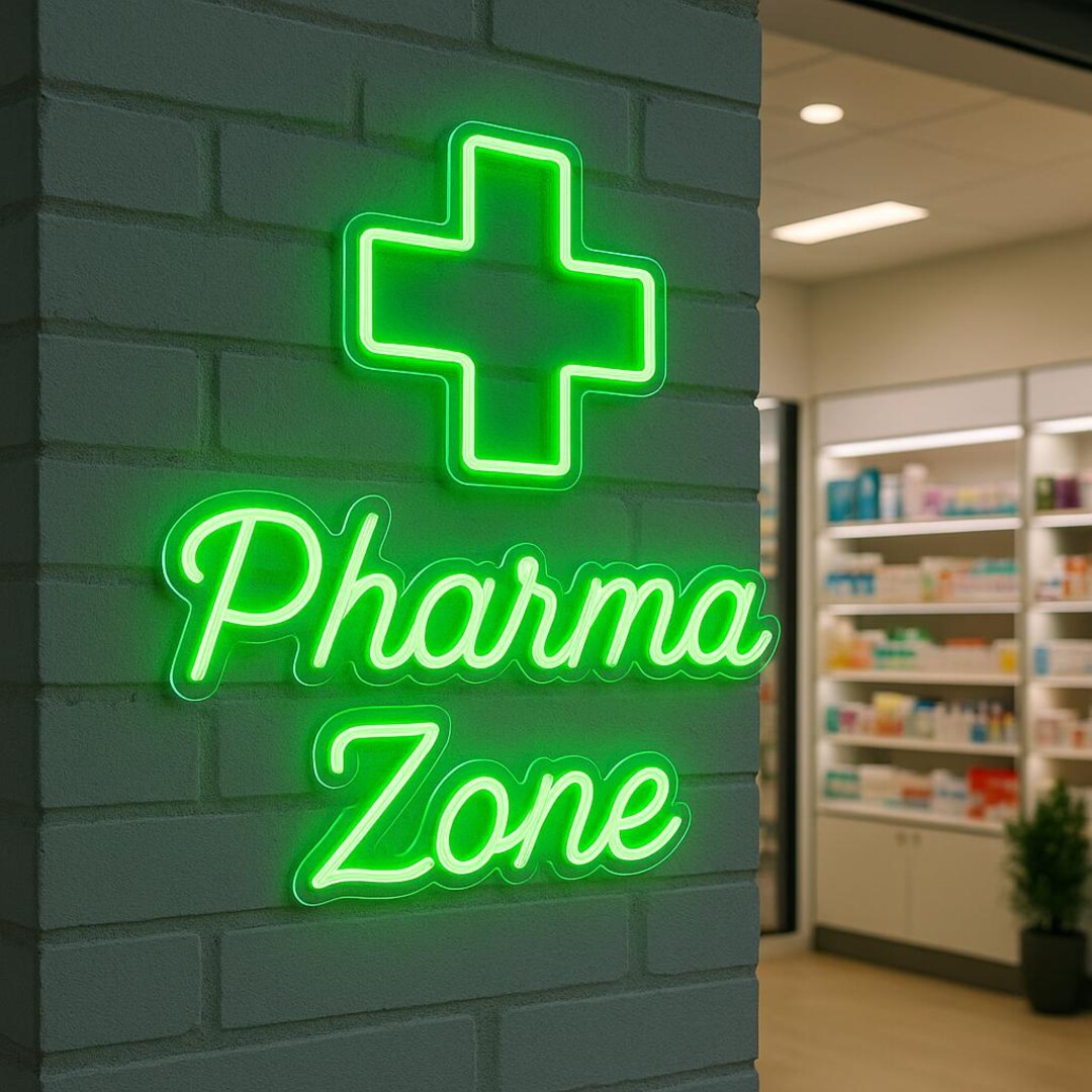 Pharmacy Neon Sign. Prescription Ready, Your Local Pharmacy, Vitamins ...