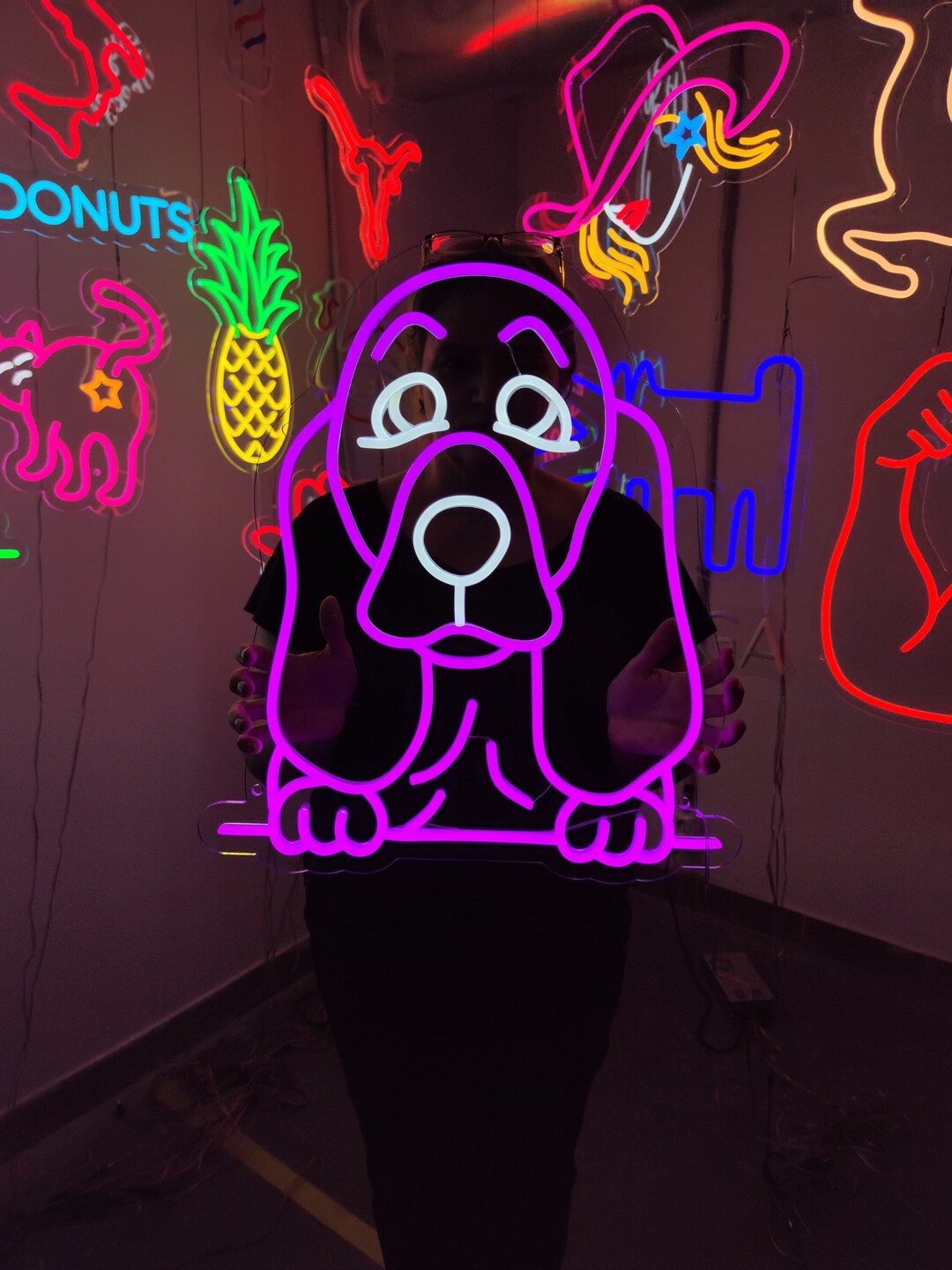 Hound Neon Sign, Dog Led Sign, Pet Shop Decor Led Light, Custom Gift ...
