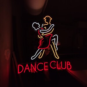 Dancers Neon Sign, Dance Club Neon Light, Ballroom Dancing Led Light ...
