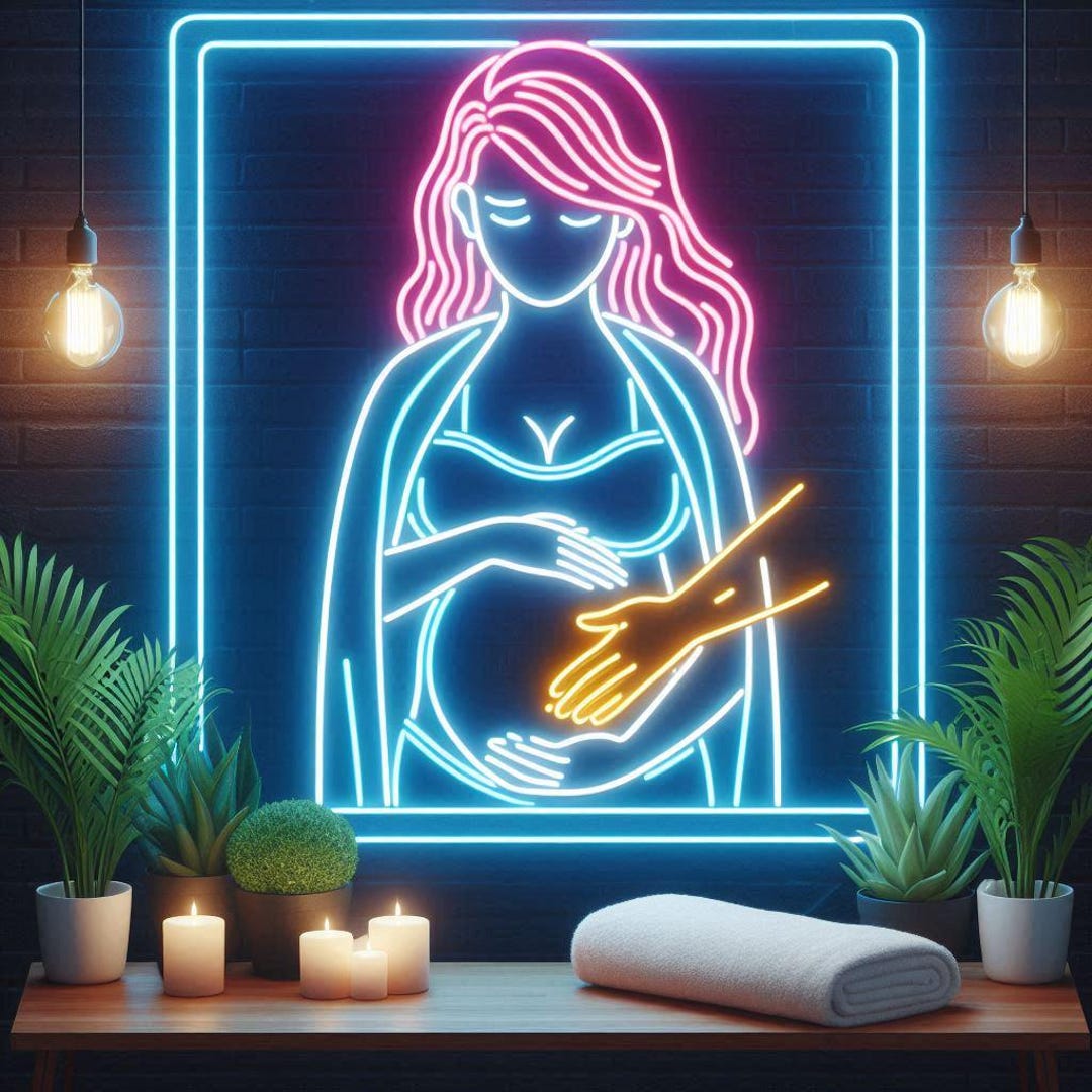 Pregnancy Neon Sign. Massage for Pregnant Women Led Sign. LED Decor for ...
