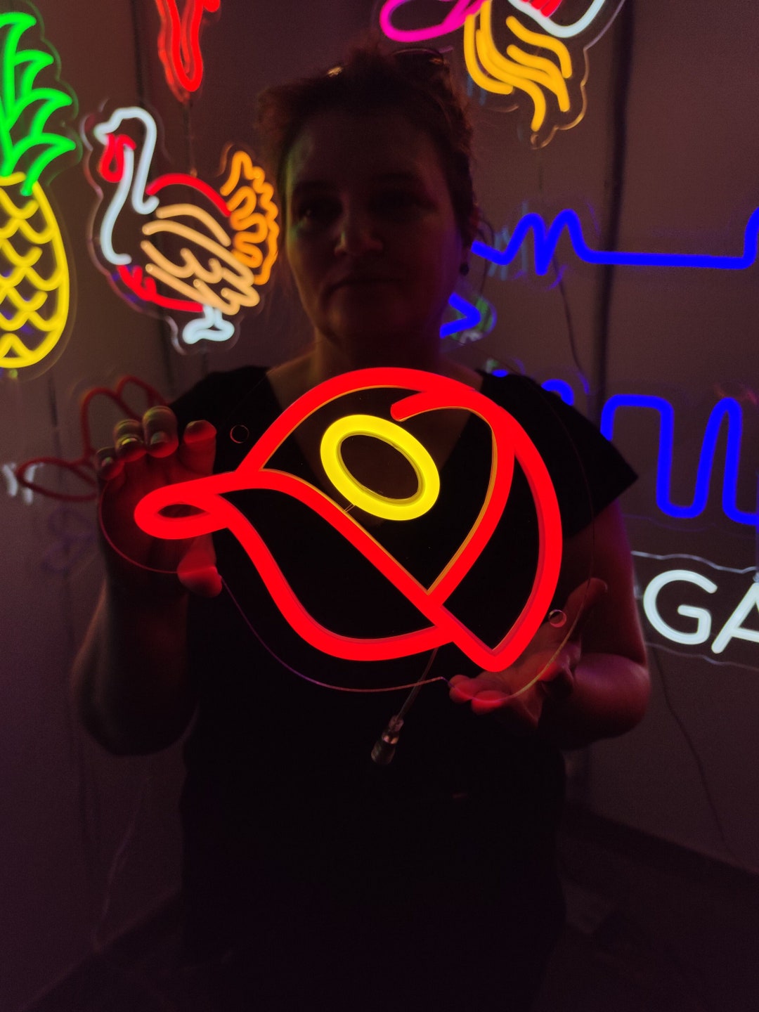 Cap Neon Sign, Snapback Led Neon Sign, Custom Accessory Led Light, Neon ...