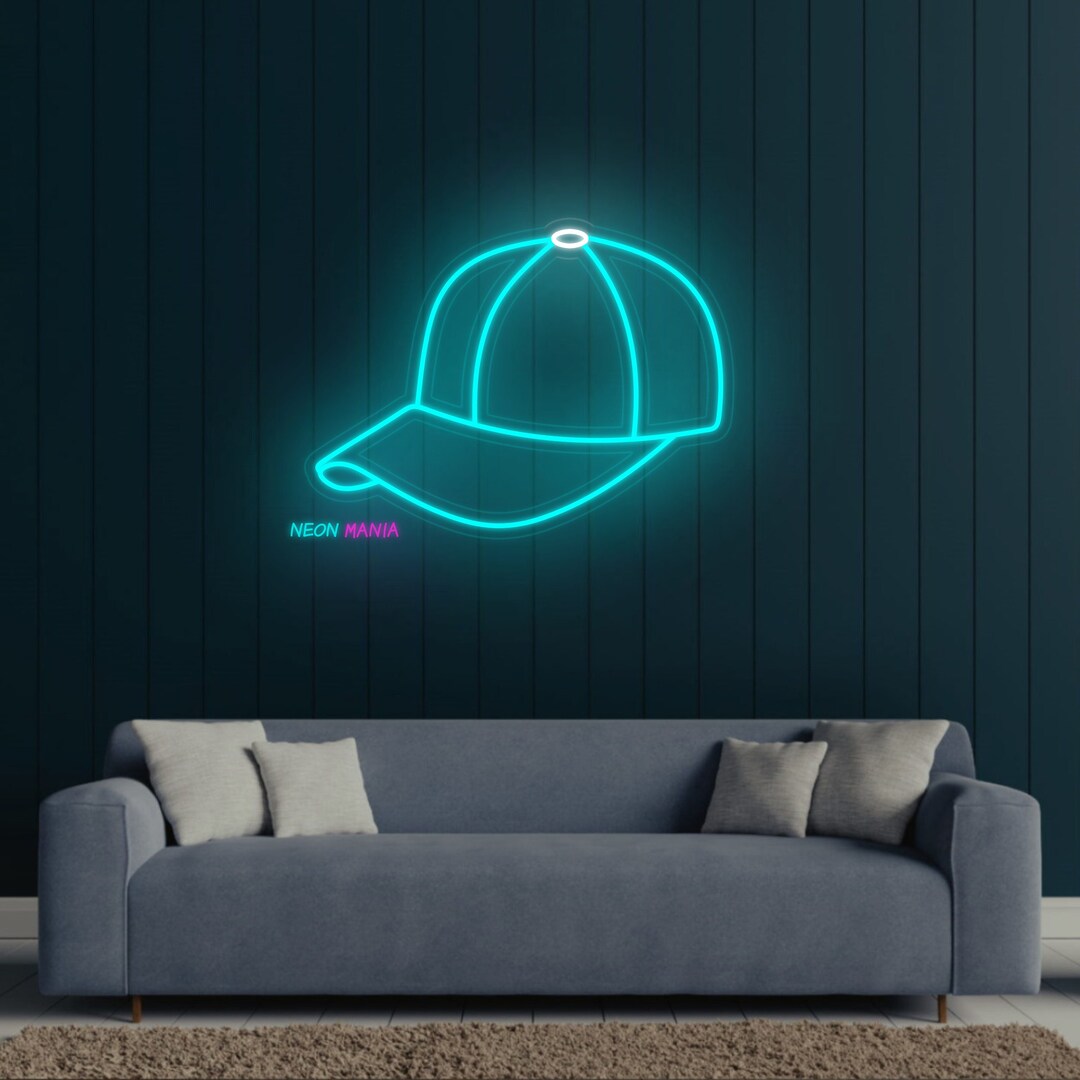 Cap Neon Sign Snapback Led Neon Sign Custom Accessory Led - Etsy