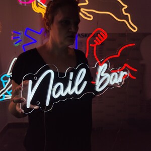 Nail Bar Neon Sign, Nail Salon Led Neon, Beauty Salon Led Lights, Nail ...