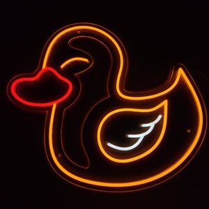 Duck Neon Sign Kids Room Decor Rubber Duck Led Light Sign - Etsy