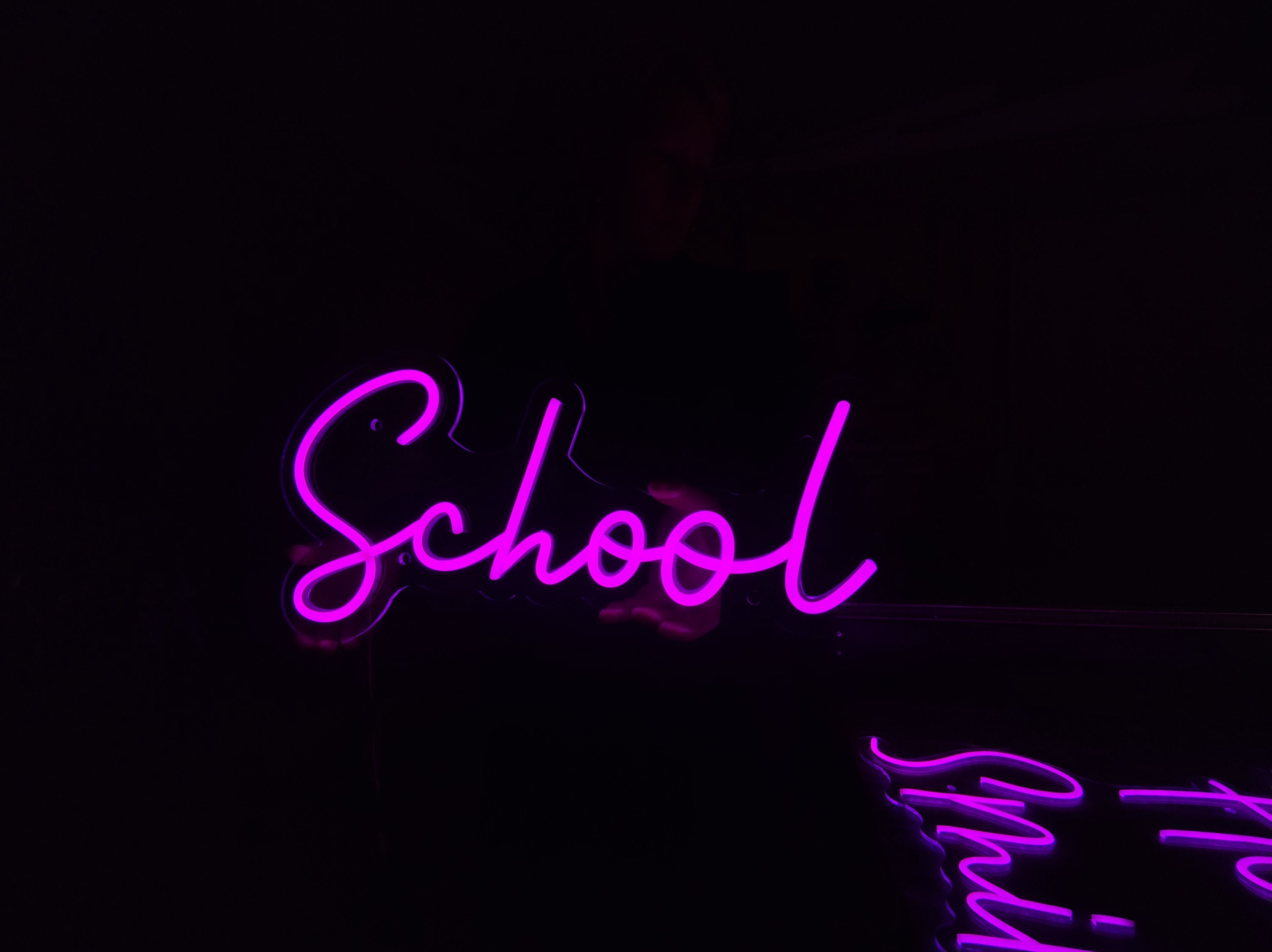 School Neon Sign, Custom Inscription School Decor Light Sign, Gift for ...