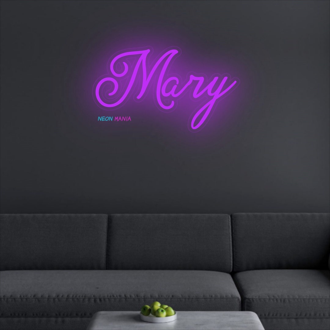 Mary Name Neon Sign Mary Led Neon Sign Custom Name Neon - Etsy