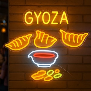 Gyoza Neon Sign. Japanese Cuisine LED Decor. Restaurant Neon Decor. - Etsy