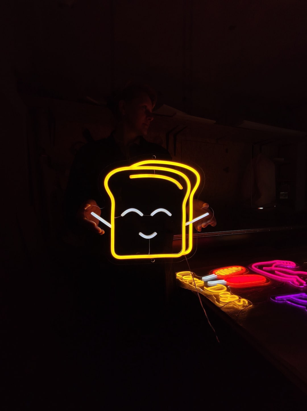Toast Neon Sign, Bread Led Light Sign, Led Dining Room Decor, Bakery ...
