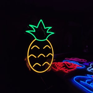 Pineapple Neon Sign, Ananas Light Sign, Custom Fruit Led Light Sign for ...