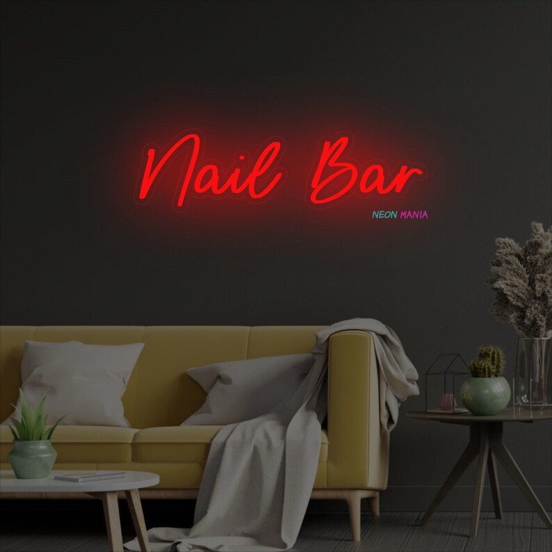 Nail Bar Neon Sign Nail Salon Led Neon Beauty Salon Led - Etsy