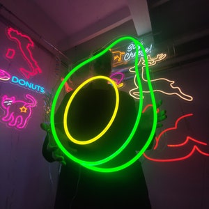 Avocado Neon Sign, Avocado Led Neon Light for Kitchen, Cafe, Custom ...