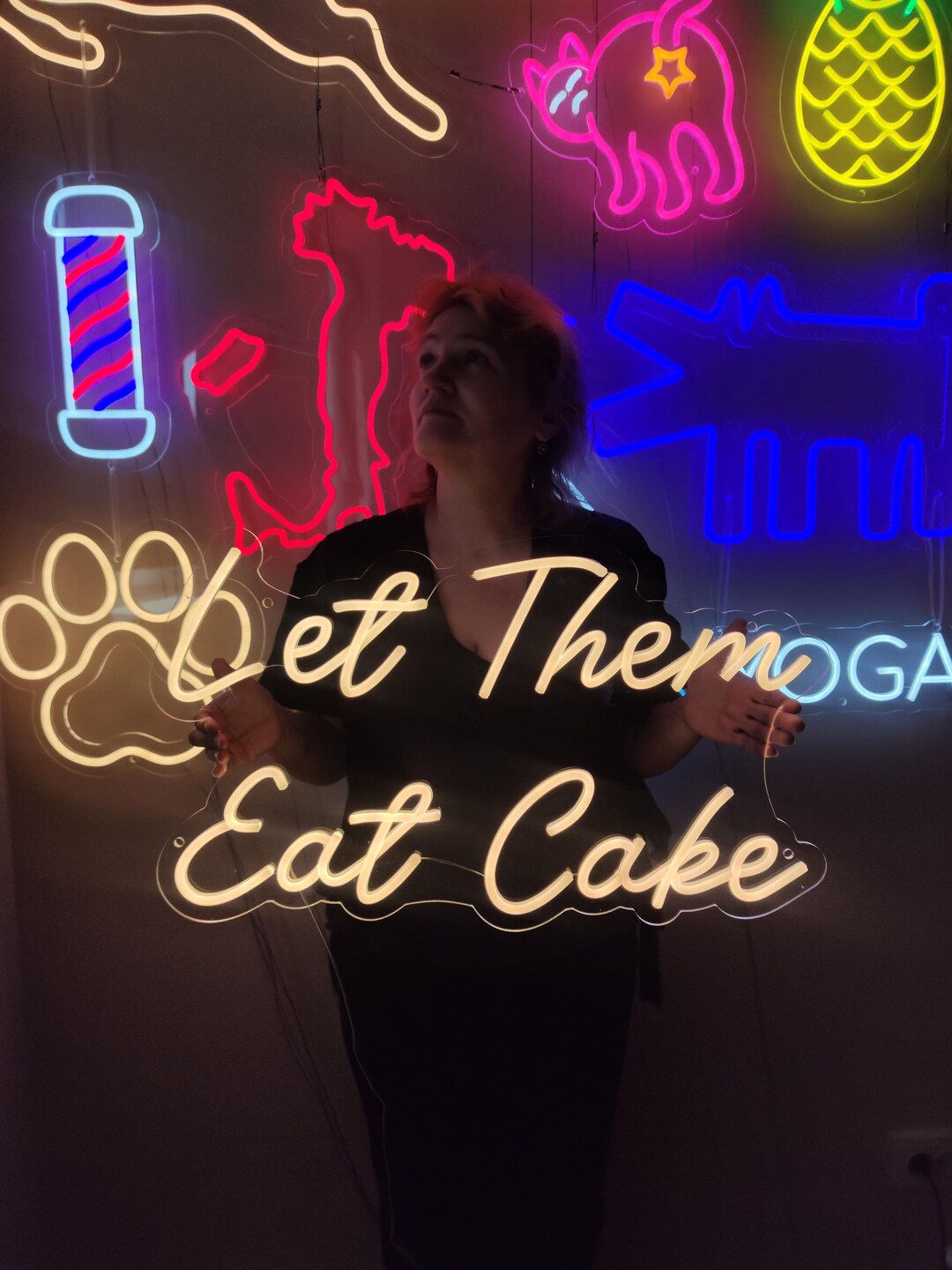 Let Them Eat Cake Neon Sign, Sweet Neon Light, Bakery Decor Led Light ...