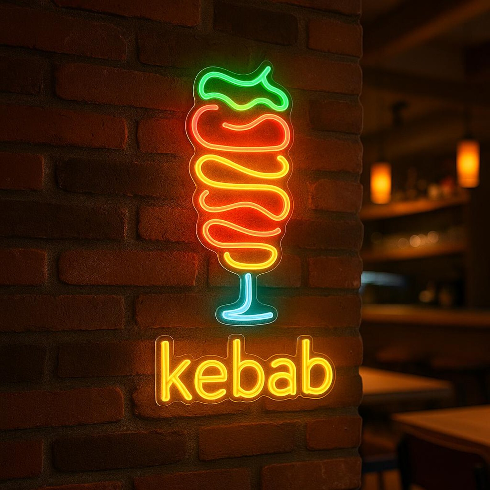 Kebab Neon Sign. Meat Neon Light. Shawarma Led Light. Doner Kebab Led ...