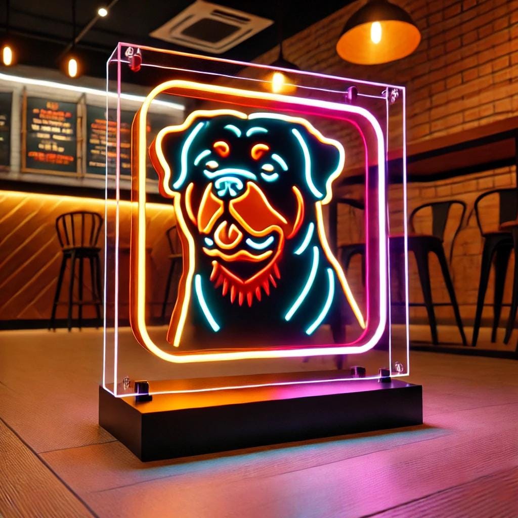 Dog Led Neon Sign. English Bulldog, Shar Pei, Labrador Retriever ...