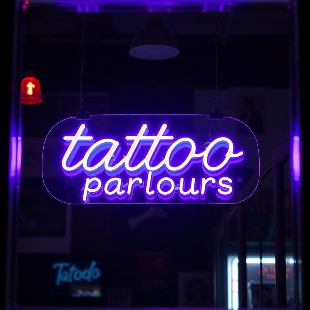 Tattoo Parlour Led Neon Sign. Special Decor for a Tattoo Studio. Tattoo ...
