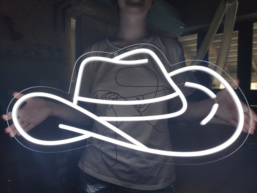 Cowboy Hat Neon Sign, Cowboy Led Sign, Hat Led Light, Western Decor ...