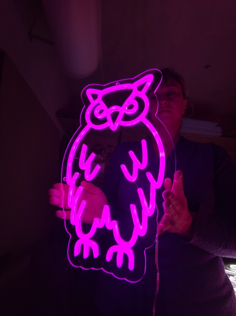 Owl Neon Sign, Animal Neon Light, Owl Led Light Home Decor, Custom ...