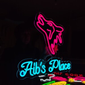 Wolf Neon Sign, Wolf Head Lights, Wild Animal Led Sign, Howling Wolf ...