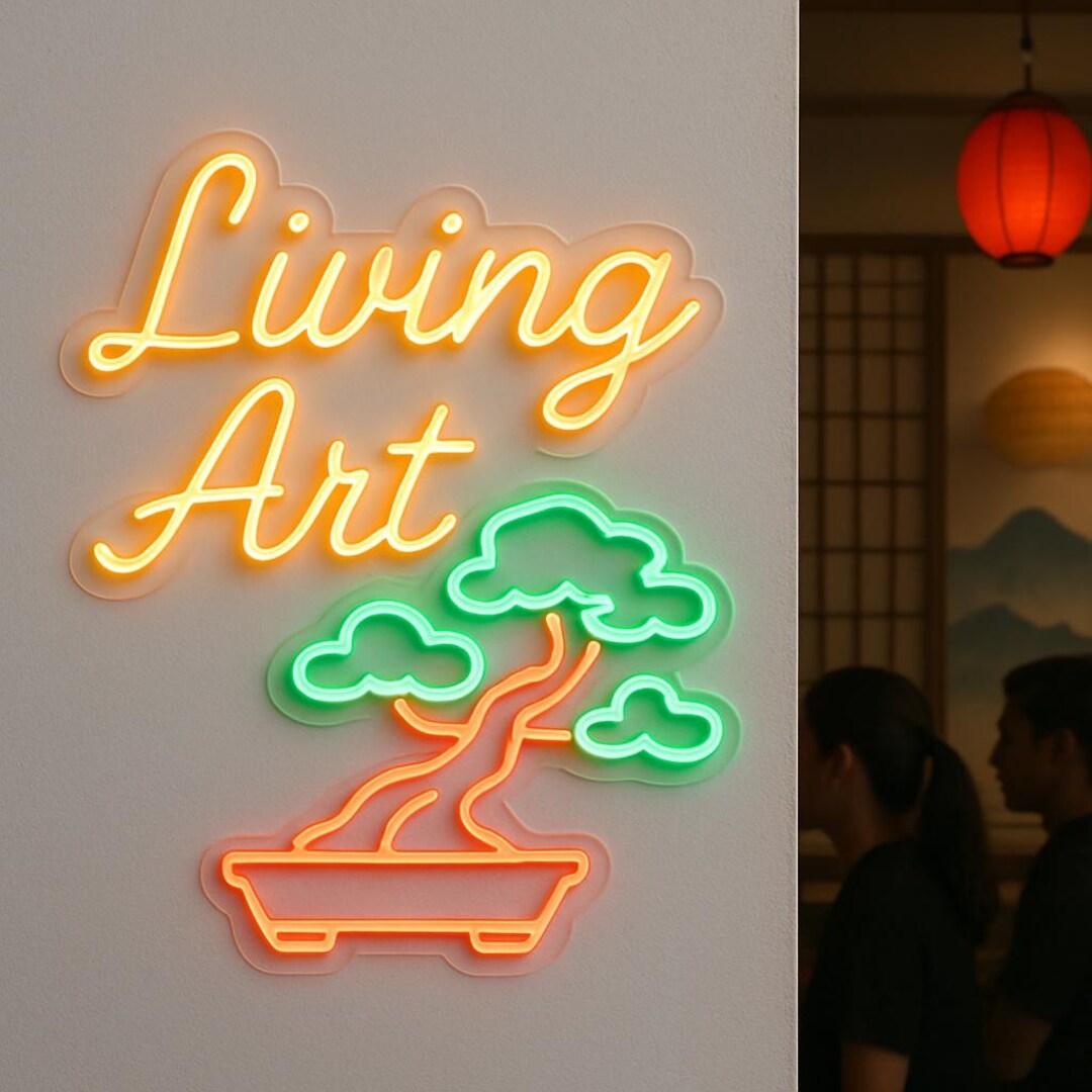 Bonsai Growing Studio Neon Sign. Houseplant Stores Light. Art Studios ...