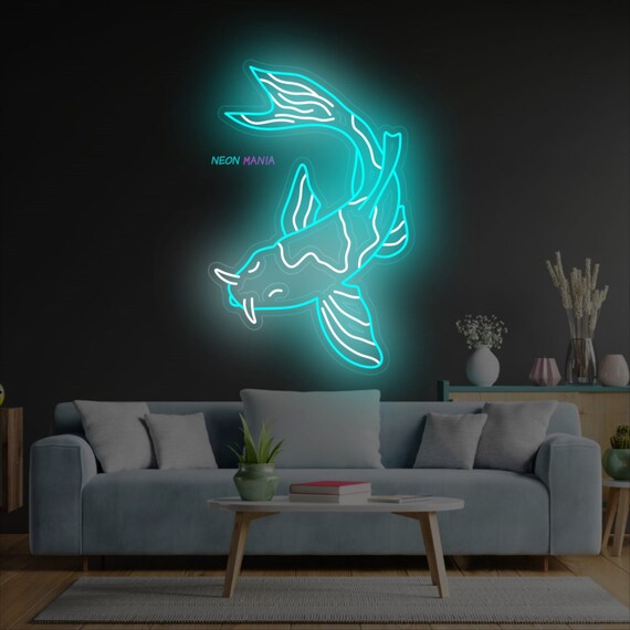 Koi Fish Neon Sign Japanese Fish Led Neon Koi Carp Sign - Etsy