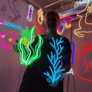 Aquatic Coral Neon Sign: the Perfect Sign for Ocean Lovers - Etsy