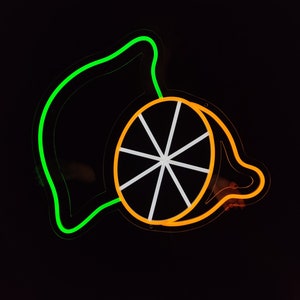 Lime Neon Sign, Lemon Neon Light for Your Home Decor, Custom Fruit Led ...