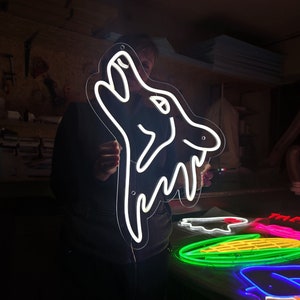 Wolf Neon Sign, Wolf Head Lights, Wild Animal Led Sign, Howling Wolf ...