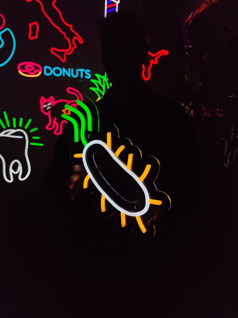 Bacterium Neon Sign, Cell Led Light, Microorganism Led Neon Sign ...