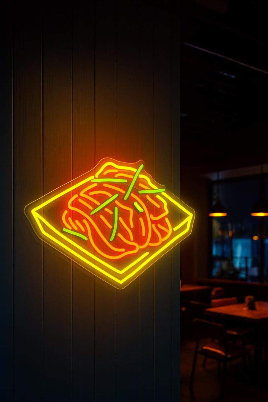 Kimchi Neon Sign, Napa Cabbage Kimchi Led Sign, Korean Food Light Sign ...
