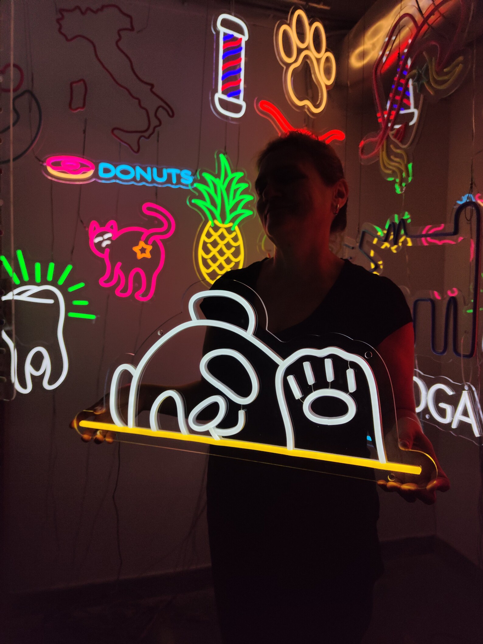 Panda Neon Sign, Panda Waves Neon Light, Animal Led Light, Custom Panda ...