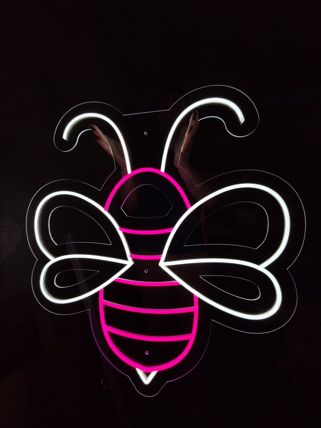 Bee Neon Sign, Bee Led Neon Light, Api Honeybee Led Night Light Sign ...