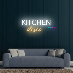 Kitchen Disco Neon Sign, Kitchen Led Decor, Bar Wall Decor,kitchen ...