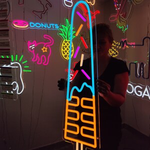 Lolly Waffle Neon Sign, Belgian Waffle Led Sign, Waffle Led Light ...