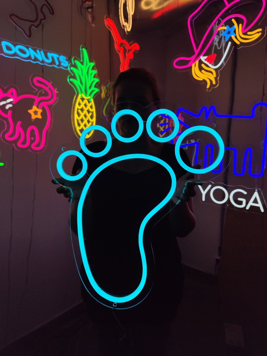 Foot Neon Sign, Human Foot Led Sign, Foot Neon Led Light, Custom ...