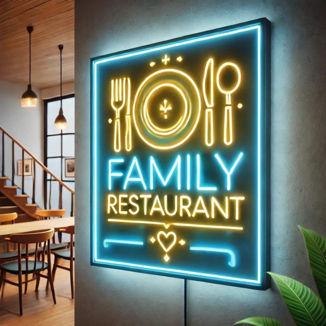 Custom Restaurant Neon Sign. Haute Cuisine Restaurant, Family ...