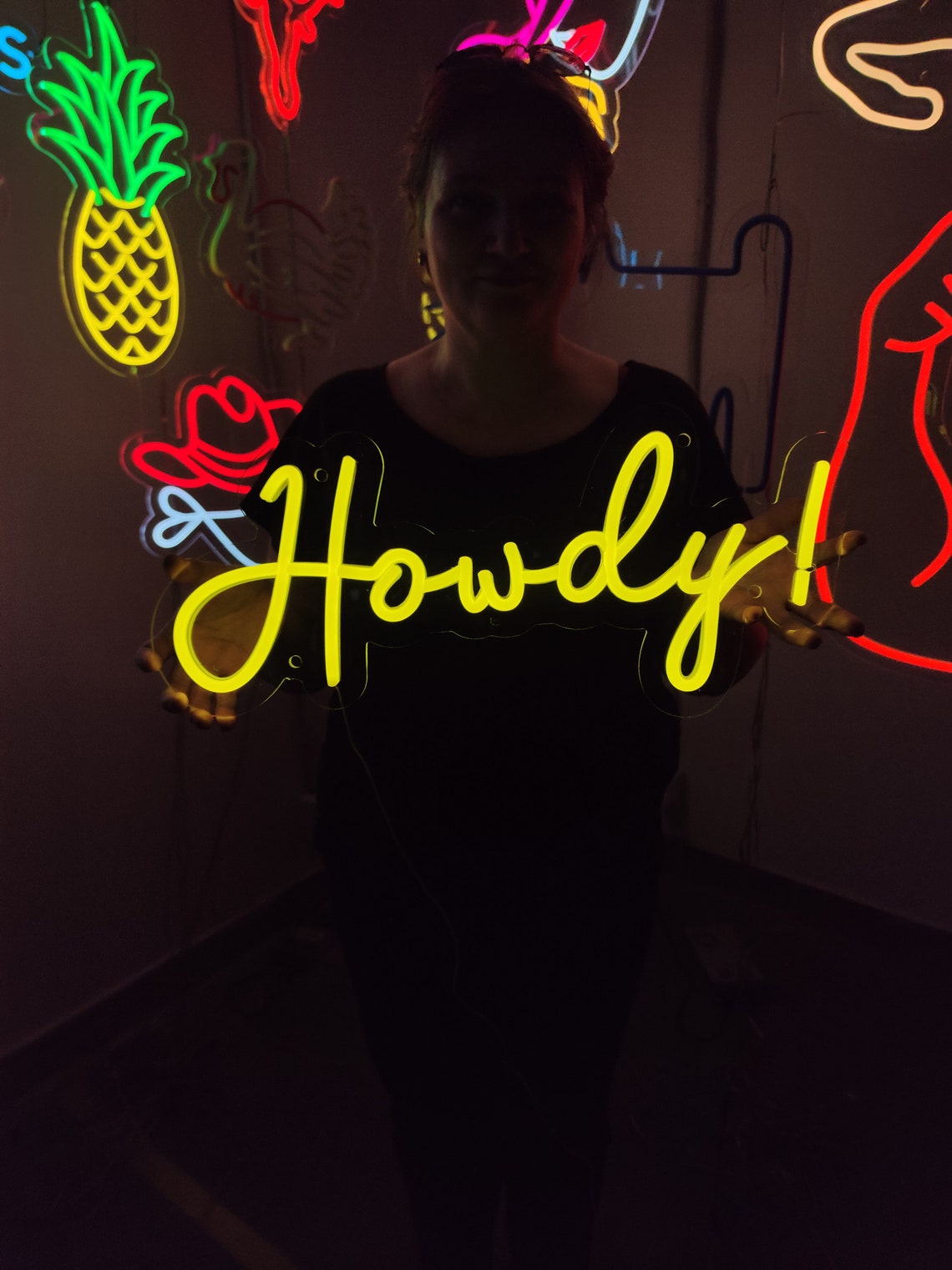 Howdy Neon Sign, Hello Sign, Western Led Sign, North American Greeting ...