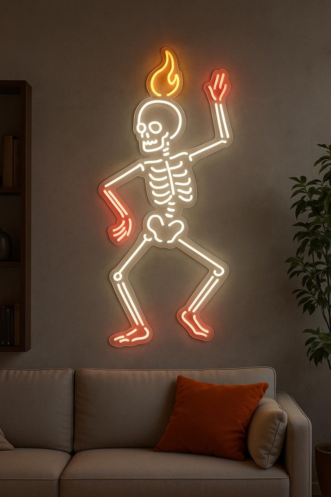 Dancing Skull Neon Sign. Party Neon Sign. Night Club LED Decor. - Etsy