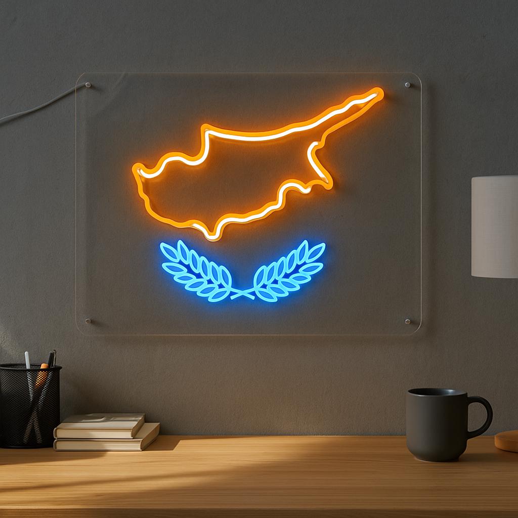 Maps of European Countries Neon Sign. Iceland, Spain, Italy, Cyprus ...