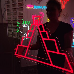 Pyramid Inca Neon Sign, Stone Pyramid Led Light, Egyptian Pyramid Led ...